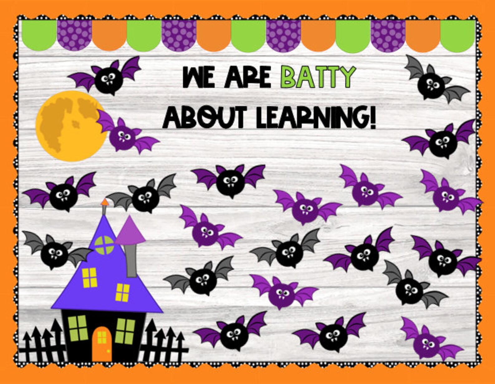 Bat Themed Bulletin Board - Suitable for Halloween or a Bat Unit - Etsy