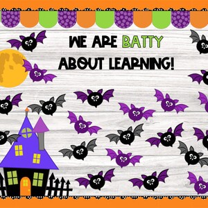 Bat Themed Bulletin Board - Suitable for Halloween or a Bat Unit - Etsy