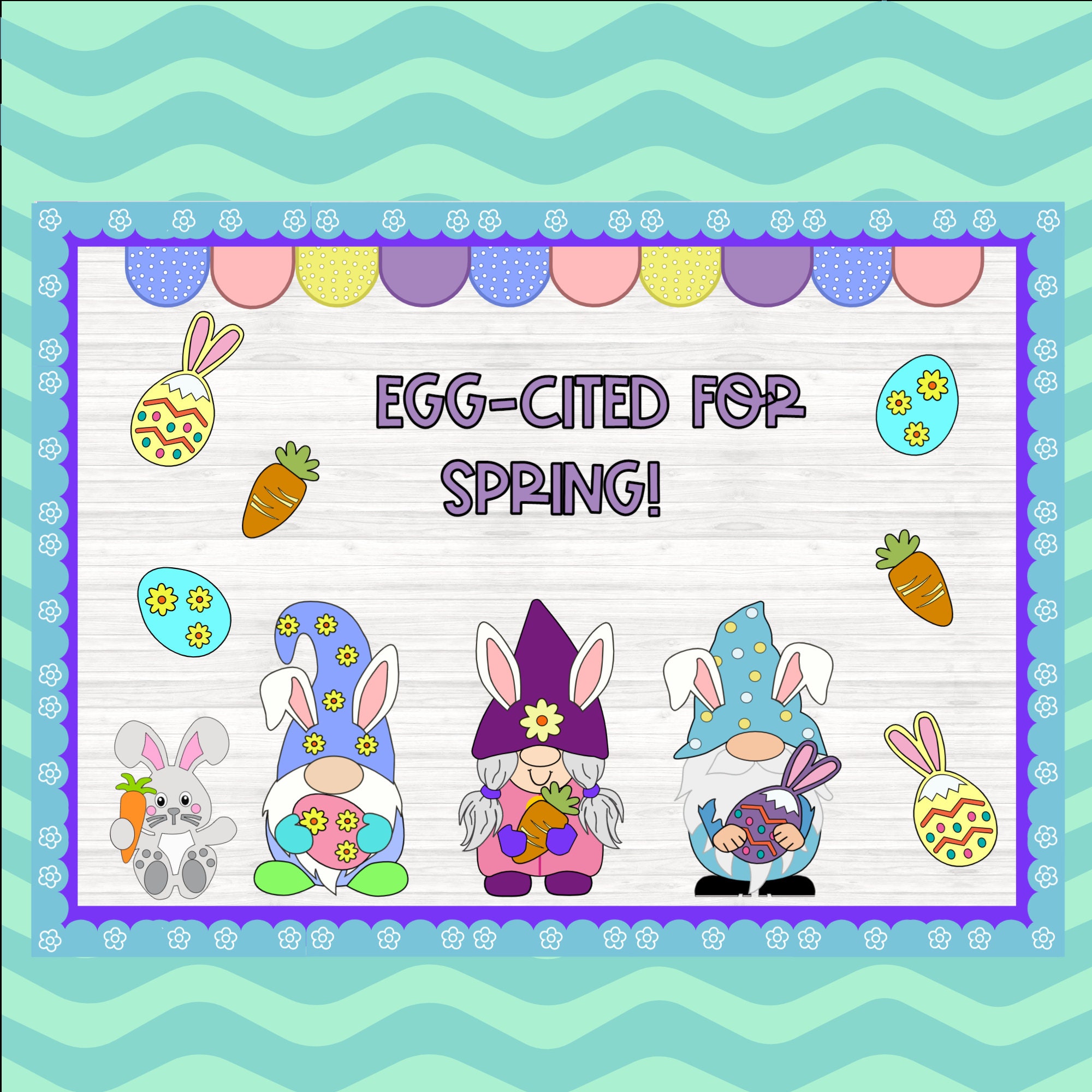 April Bulletin Board, Spring Classroom Décor, Gnomes Bulletin Board ...