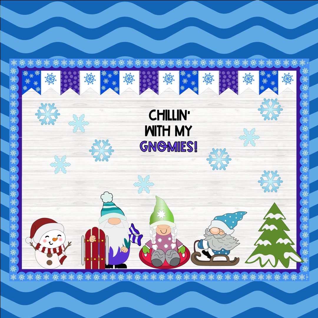 New Year Gnomes | New Year Bulletin Board | January Classroom Decor ...