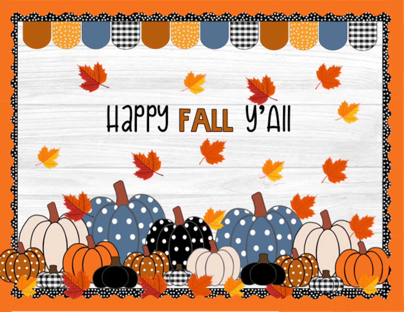 Fall Pumpkins Classroom Decor Bulletin Board Kit Classroom - Etsy