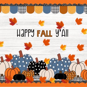 Fall Pumpkins Classroom Decor Bulletin Board Kit Classroom - Etsy
