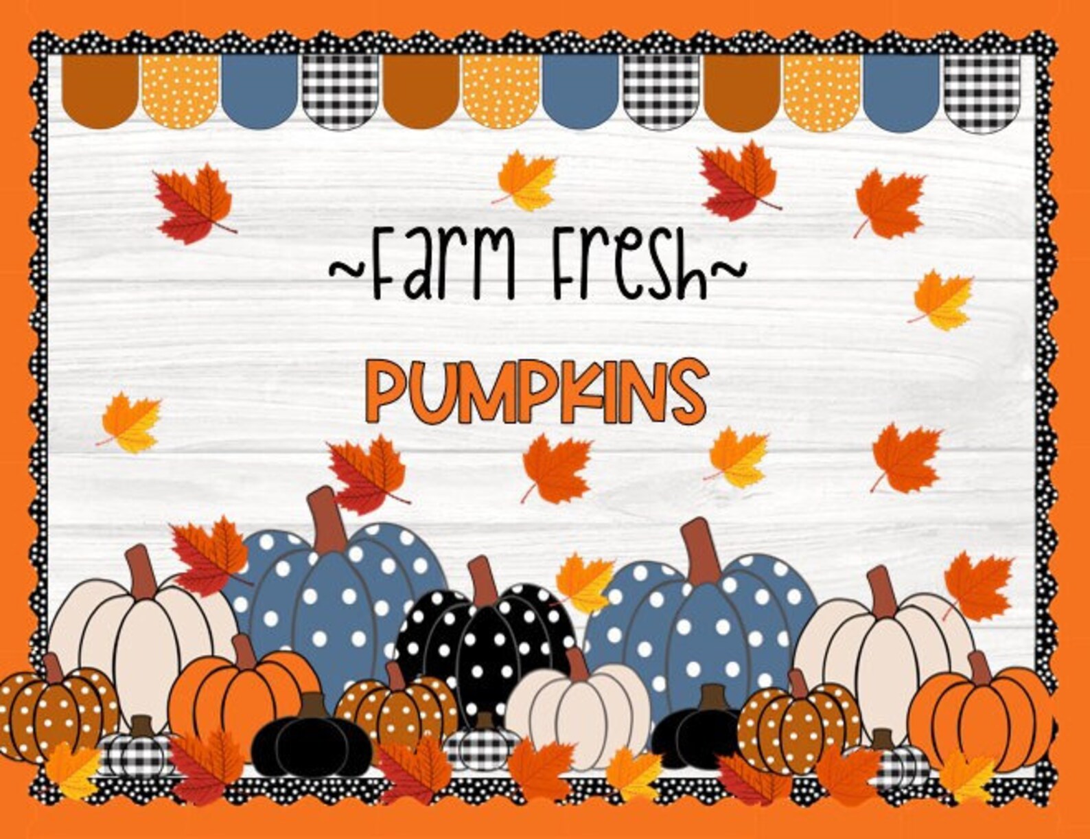 Fall Pumpkins Classroom Decor Bulletin Board Kit Classroom - Etsy
