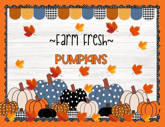 Fall Pumpkins Classroom Decor Bulletin Board Kit Classroom - Etsy