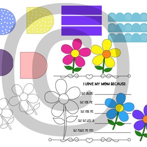 Mother's Day Gift, Kids' Face Keepsake, Spring Bulletin Board, 2 in 1 ...