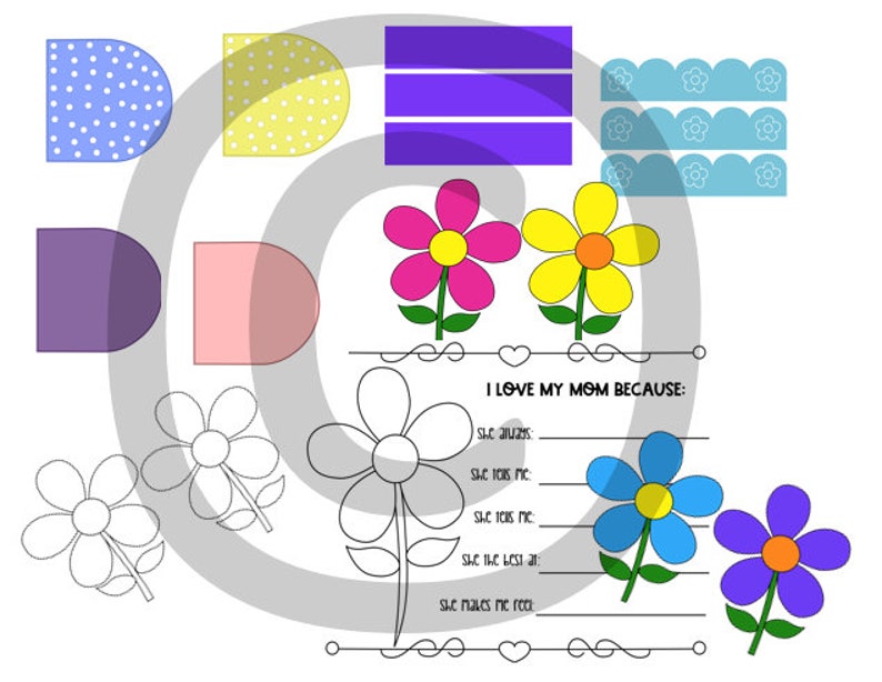 Mother's Day Gift, Kids' Face Keepsake, Spring Bulletin Board, 2 in 1 ...