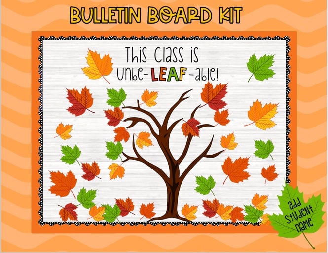 Fall Leaves Bulletin Board | Colorful Leaves Bulletin Board | Fall ...