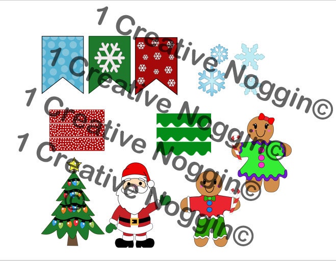 Christmas, Gingerbread Man, Gingerbread Girl, Santa, Christmas Tree ...