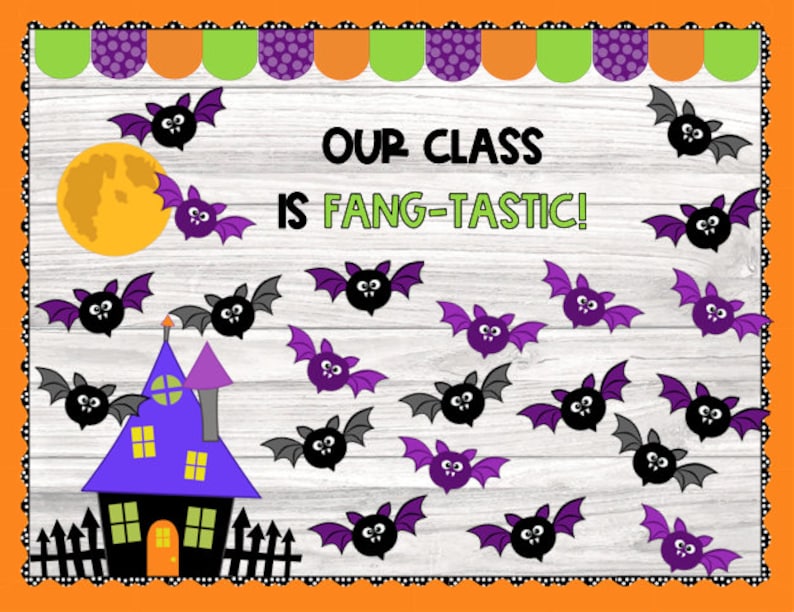 Bat Themed Bulletin Board - Suitable for Halloween or a Bat Unit - Etsy