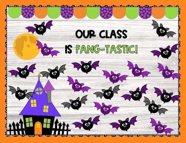 Bat Themed Bulletin Board - Suitable for Halloween or a Bat Unit - Etsy