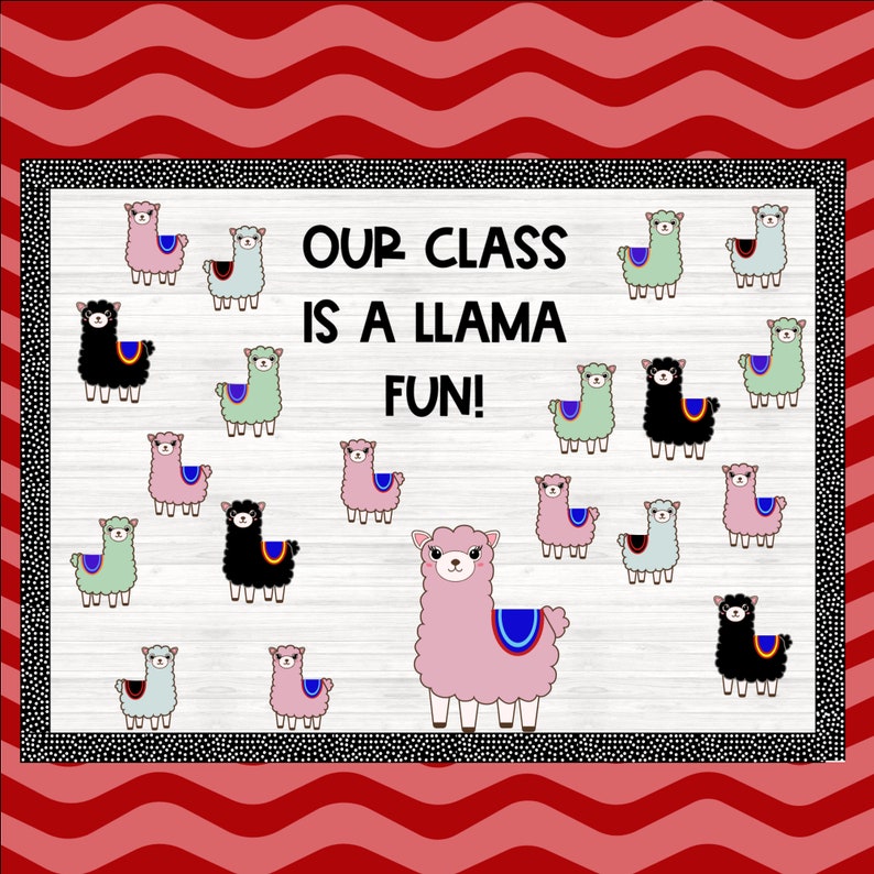 Llama Bulletin Board | Llama Love Bulletin Board | Door Décor Kit ...