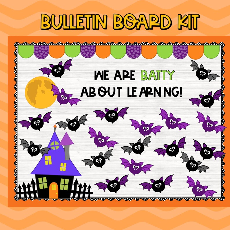 Bat Themed Bulletin Board - Suitable for Halloween or a Bat Unit - Etsy