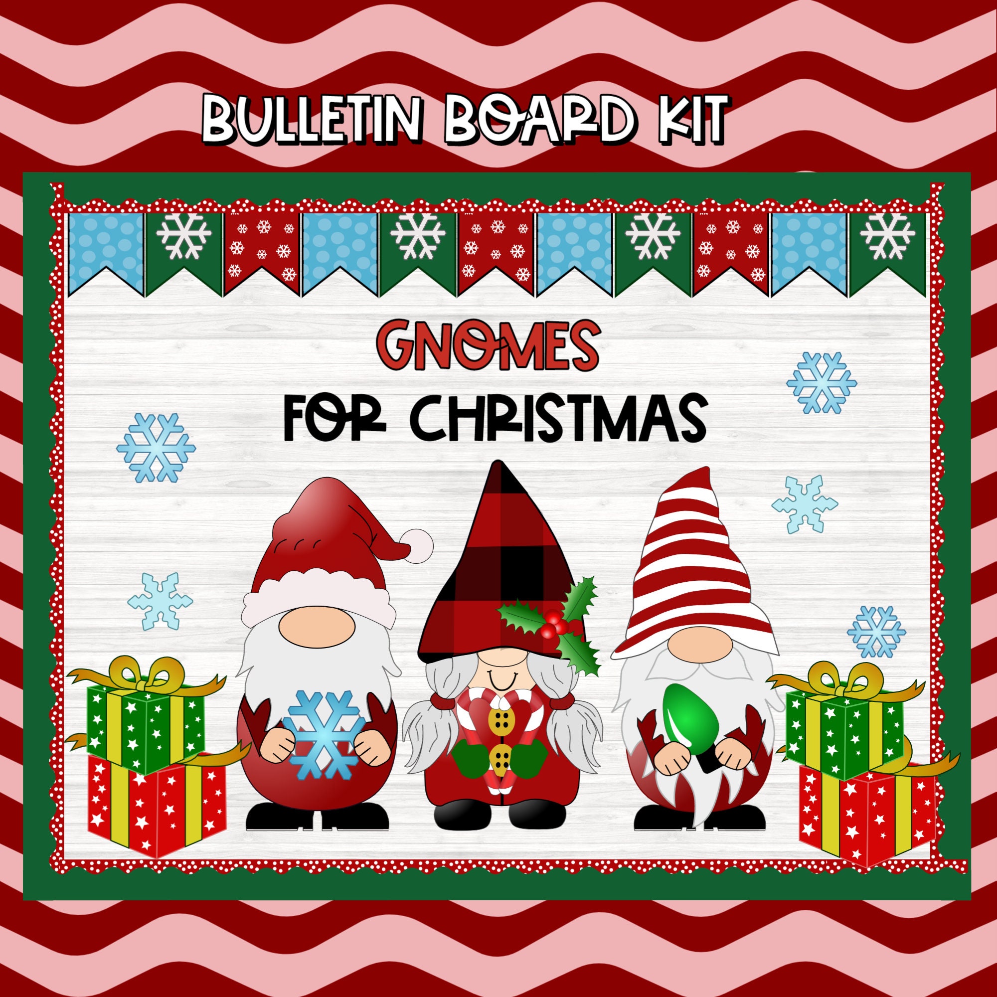 Christmas Gnomes, Holiday Gnomes, Christmas Bulletin Board, Winter ...