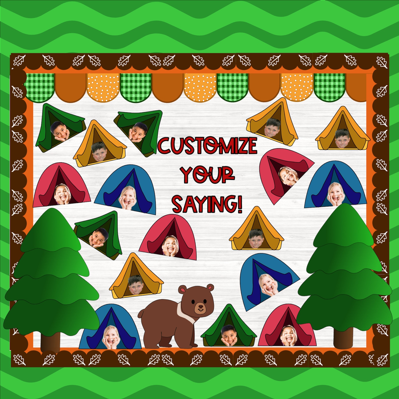 Happy Campers Bulletin Board | Back to School Bulletin Board Kit ...