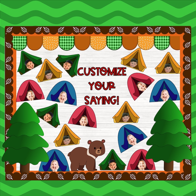 Happy Campers Bulletin Board | Back to School Bulletin Board Kit ...