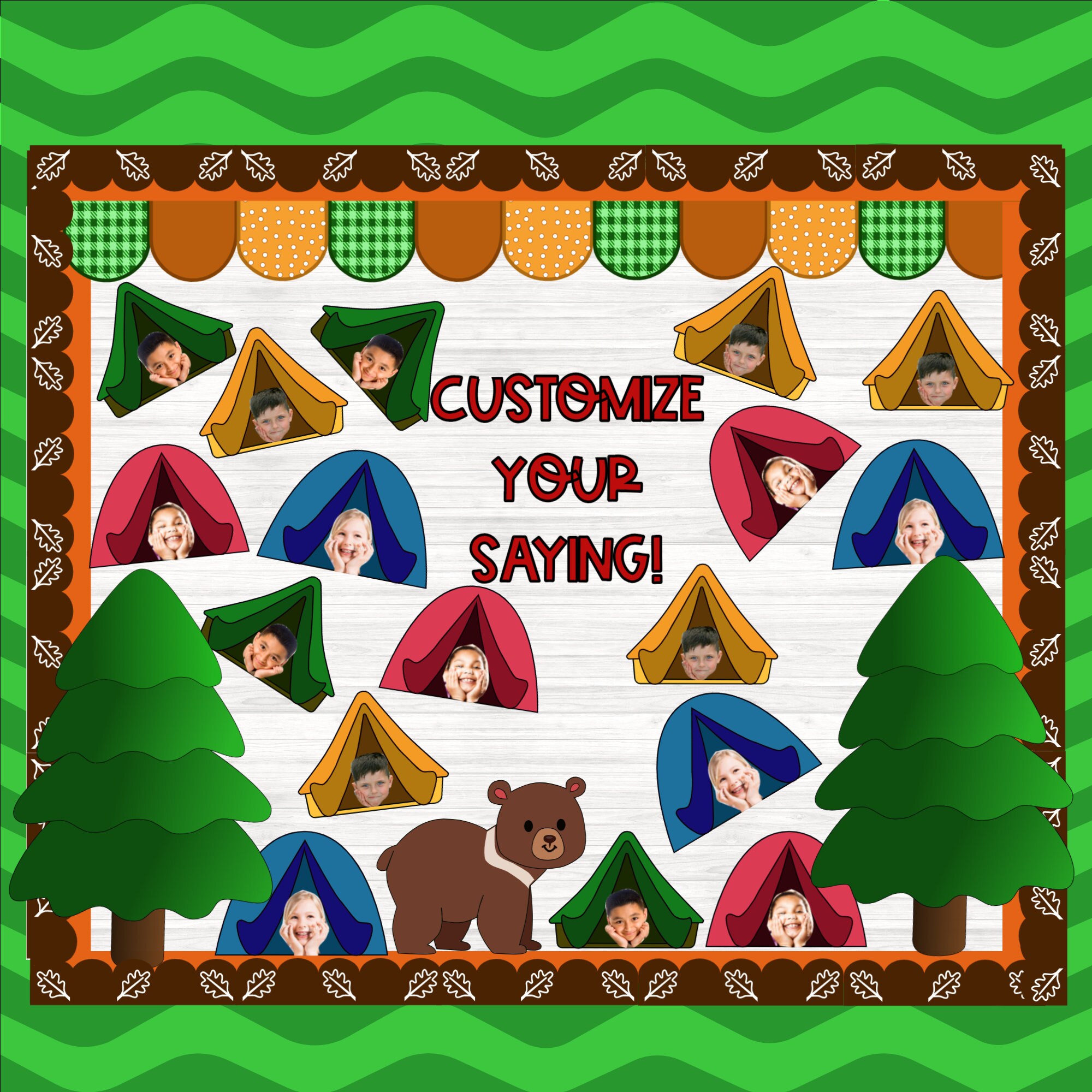 Happy Campers Bulletin Board | Back to School Bulletin Board Kit ...