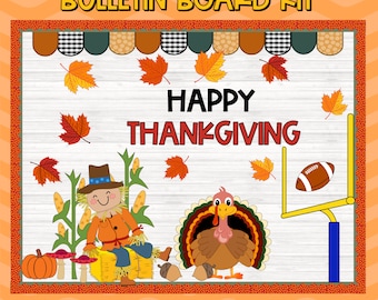 Thanksgiving Bulletin Board Turkey Day Pumpkin Fall Truck - Etsy