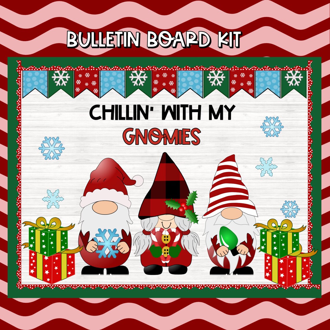 Christmas Gnomes, Holiday Gnomes, Christmas Bulletin Board, Winter ...
