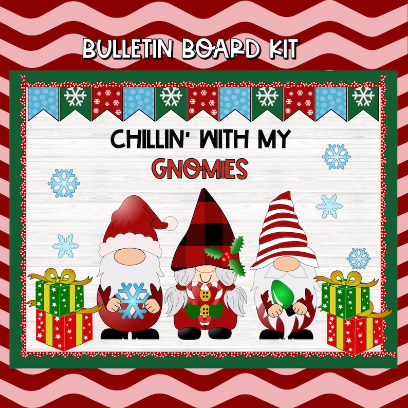 Christmas Gnomes, Holiday Gnomes, Christmas Bulletin Board, Winter ...