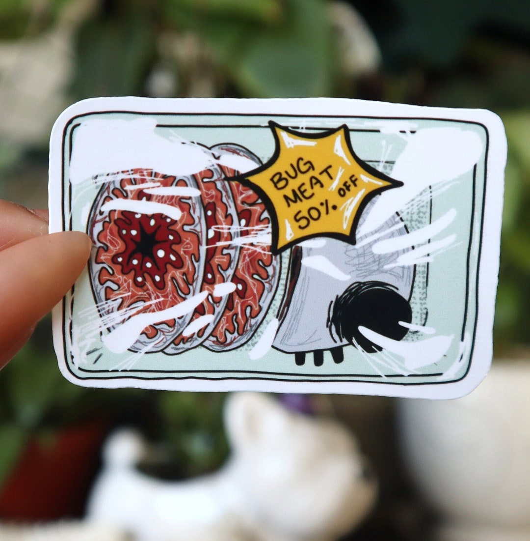 Bug Meat Sticker Die Cut Decal White Vinyl - Etsy