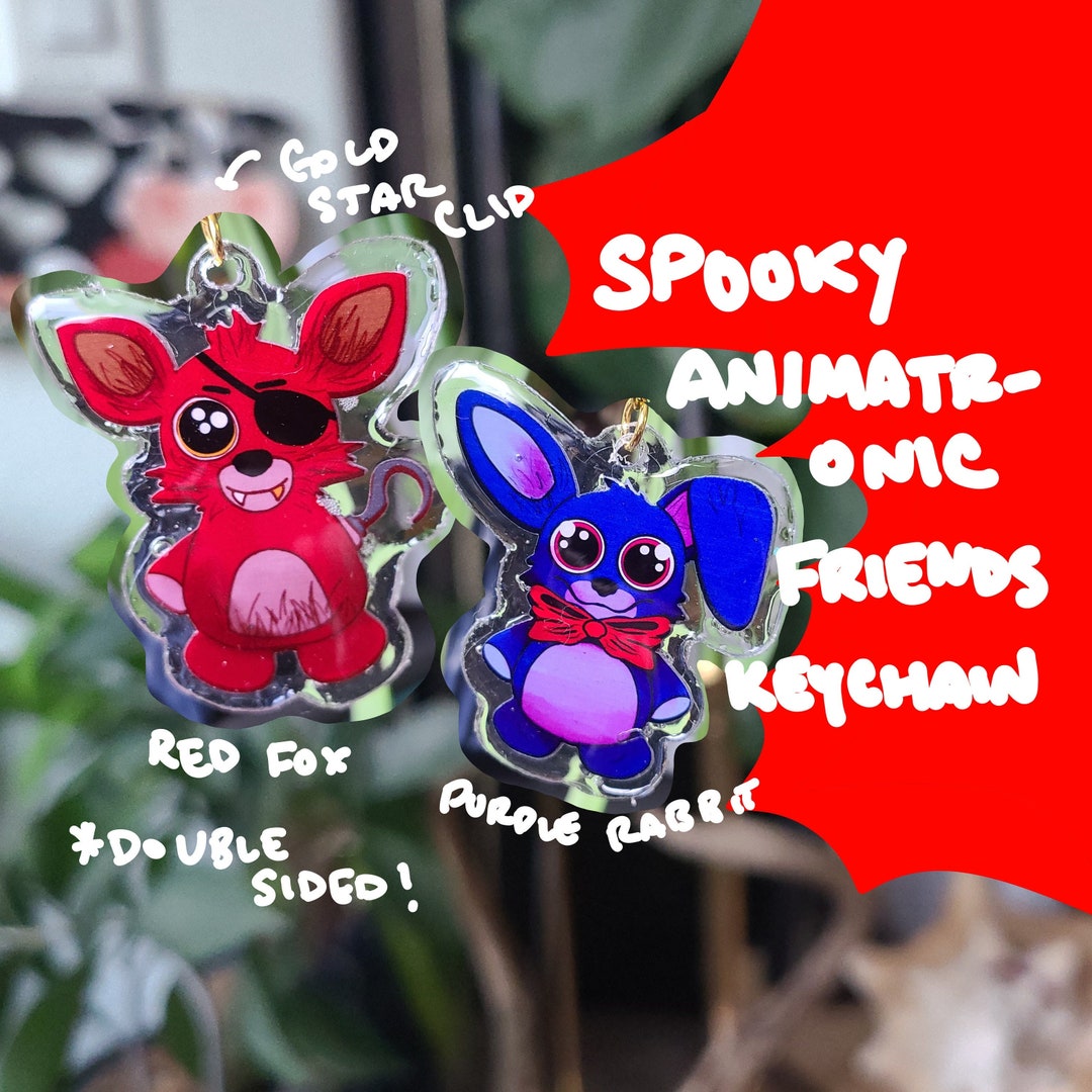 Spooky Animatronic Friends Keychain Hand Made Pendants - Etsy