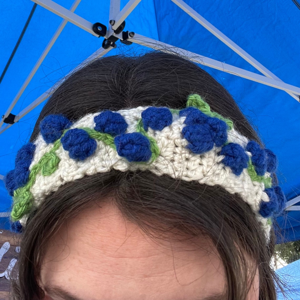 Crochet Blueberry Headband, Handmade, Hairband - Etsy
