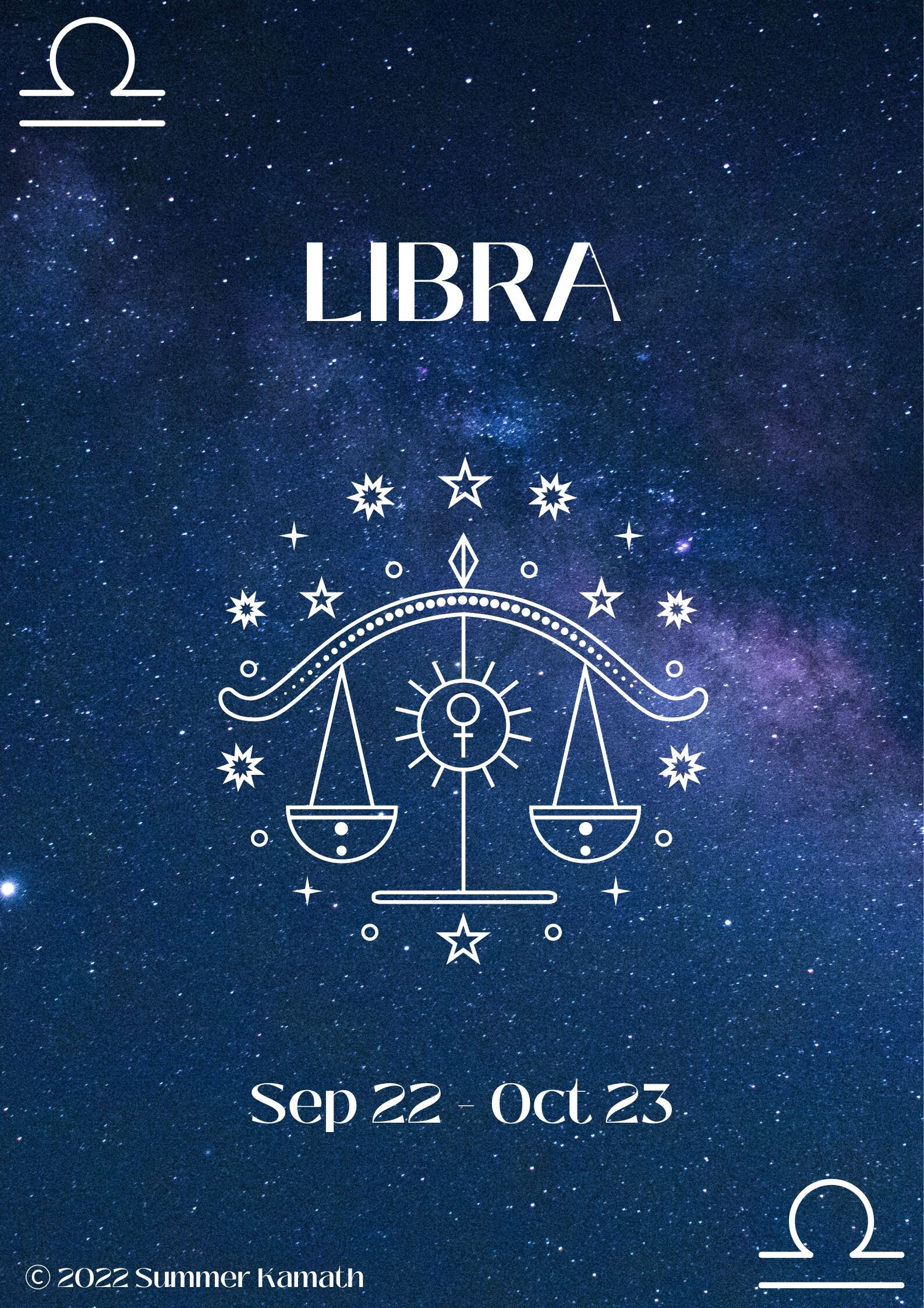 Zodiac Poster Collection - Libra - Etsy