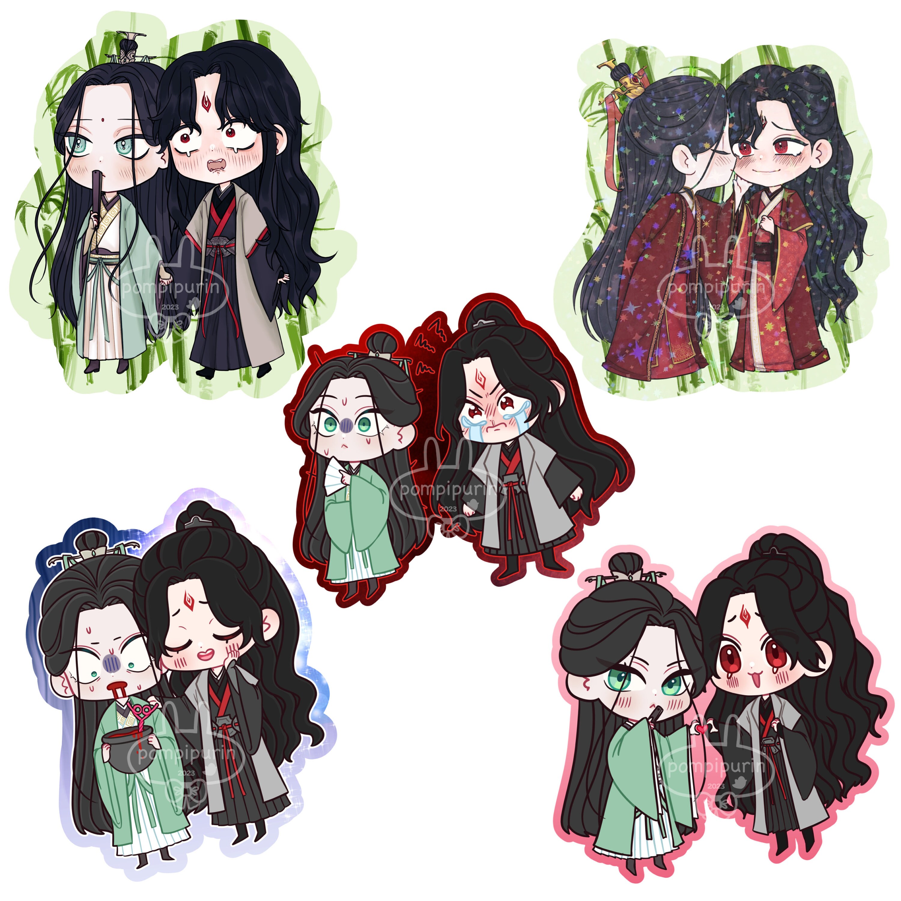 Bingqiu Couple Stickers - Etsy