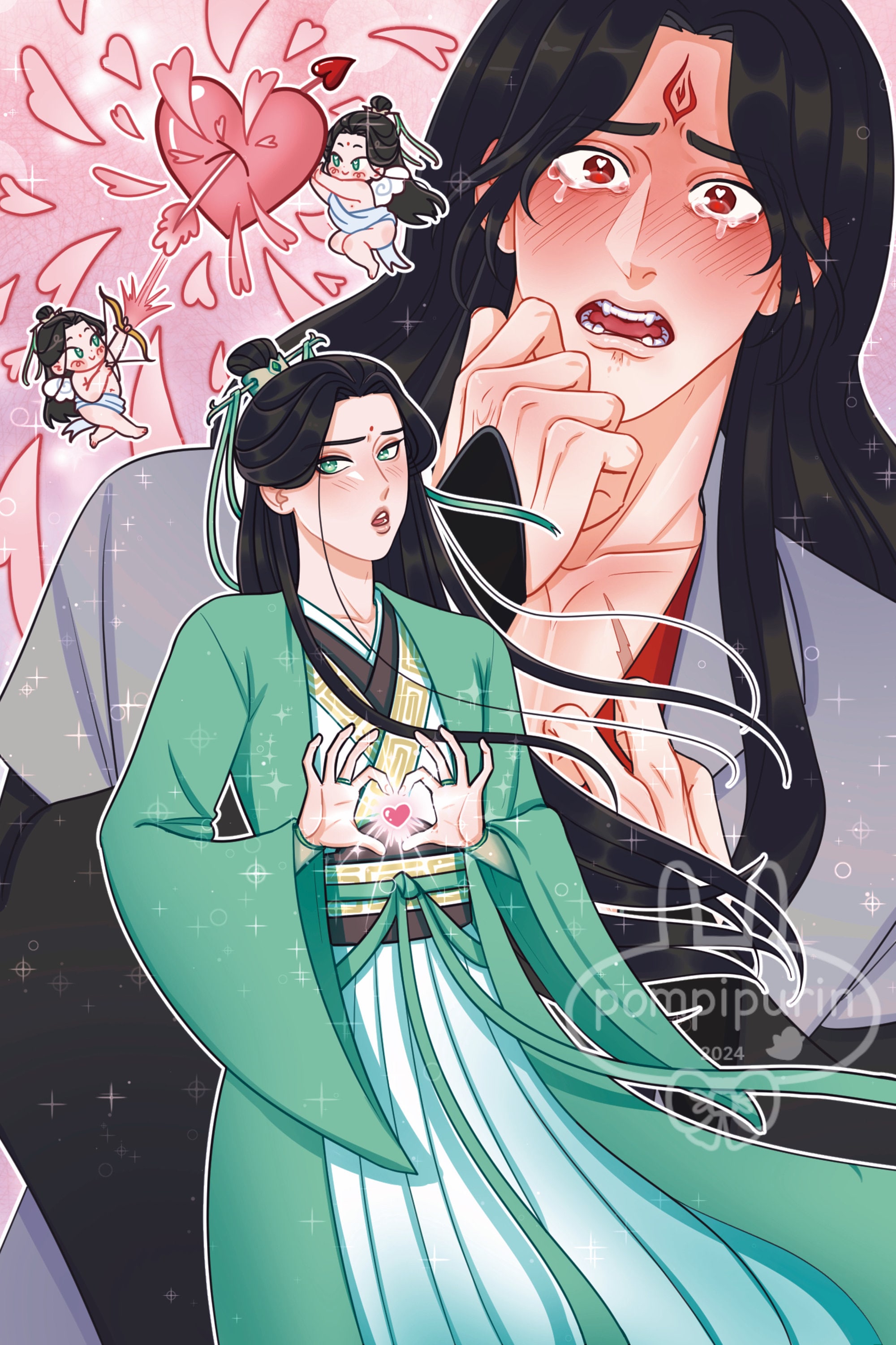 MXTX Heart Hands Stickers - Etsy