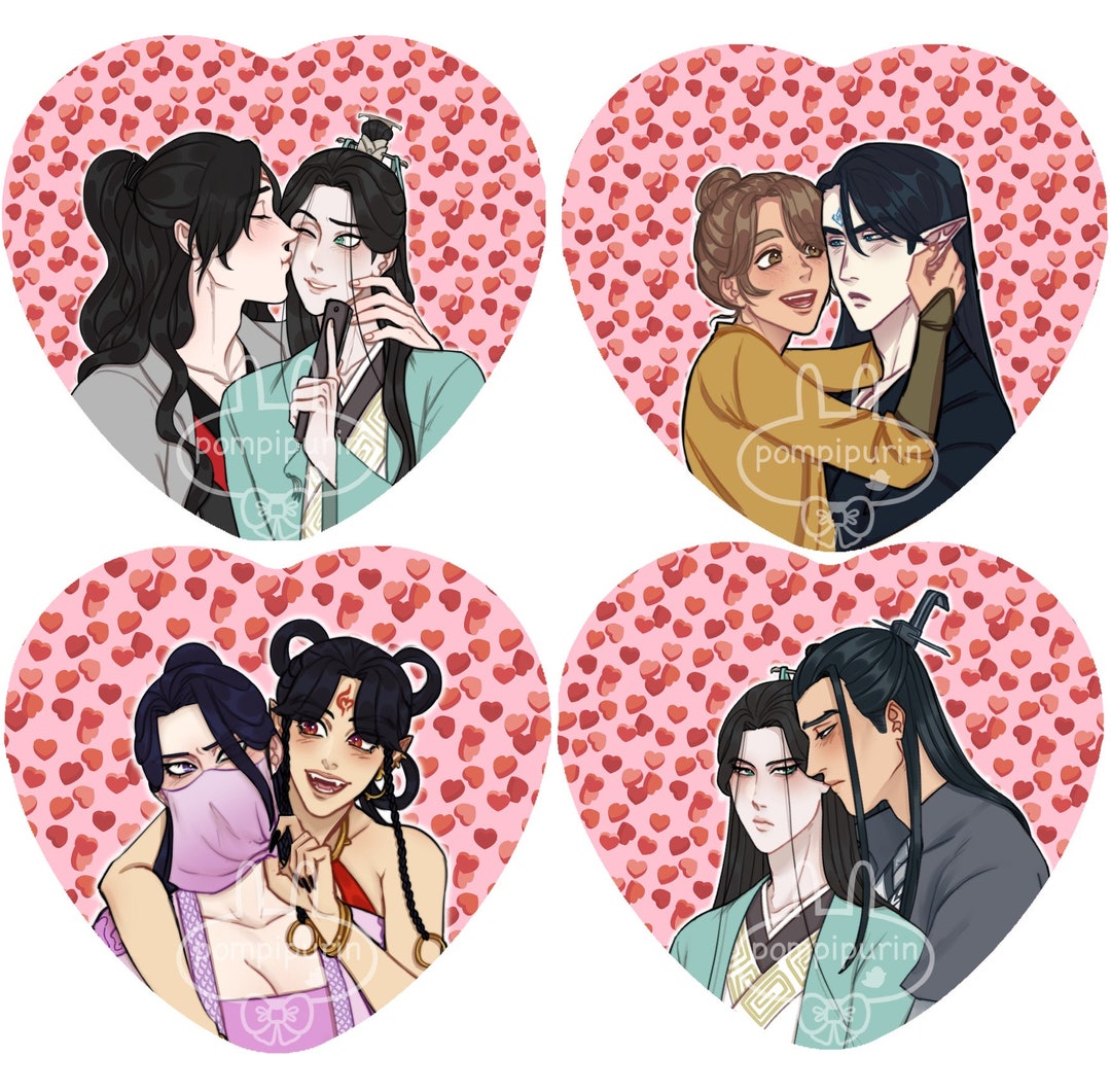 SVSSS Couple Heart Buttons - Etsy