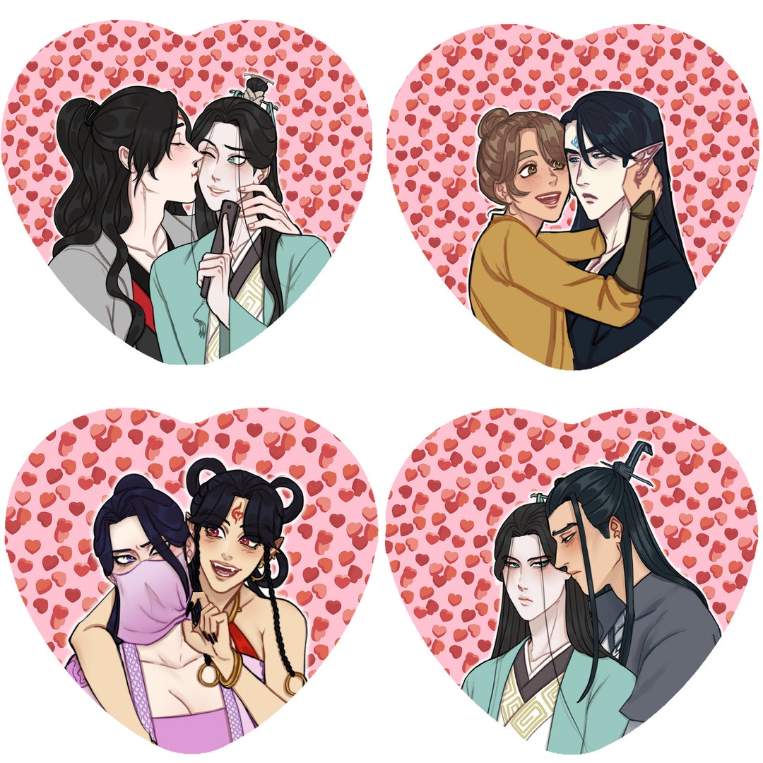SVSSS Couple Heart Stickers - Etsy