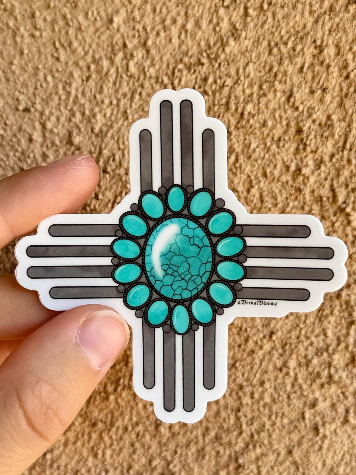 Zia Sticker, New Mexico Sticker, Turquoise Sticker, Zia Symbol - Etsy