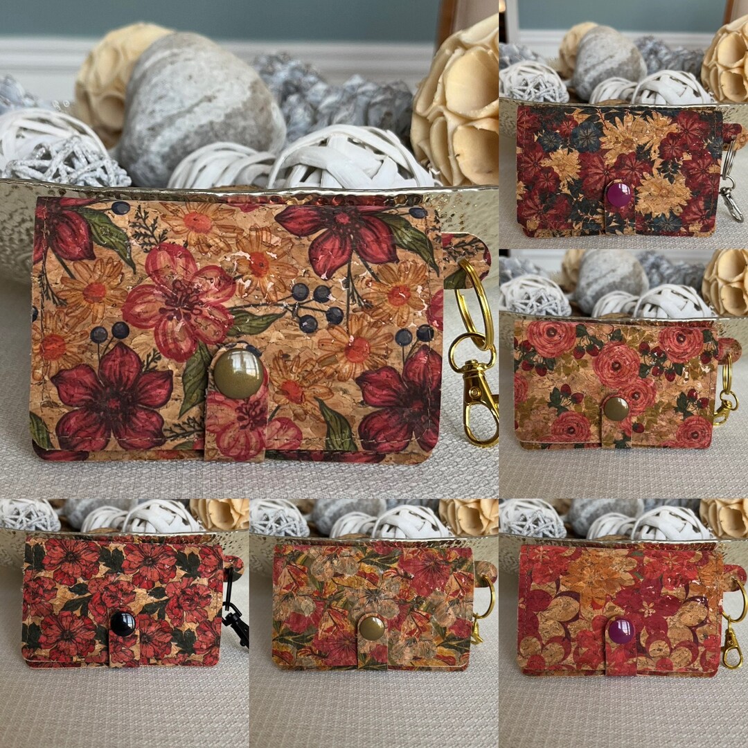 Natural Cork Card Holder Wallet Minimalist Wallet Sustainable Gifts - Etsy