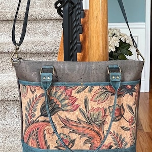 Cork Handbag/crossbody Purse - Floral Bag- Sustainable Gifts - Etsy