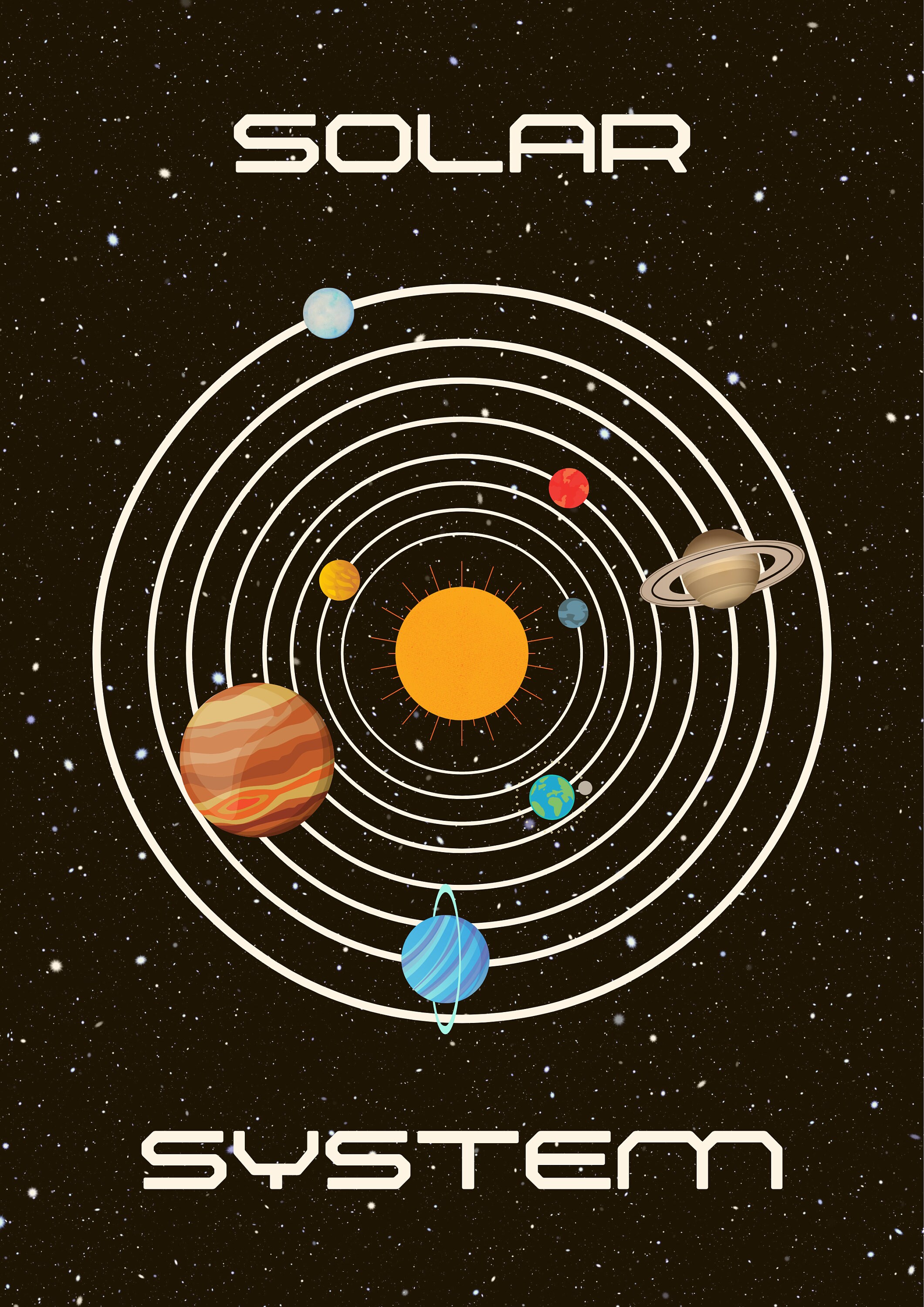 Space, Solar System Portrait Picture - Etsy