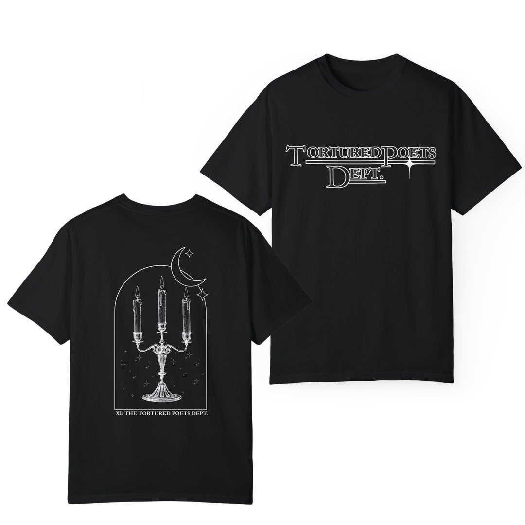 Tortured Poet Doubled Sided Candelabra Tee | Dark Academia | Taylor ...