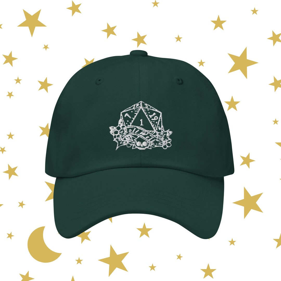 D20 Die White Embroidered "roll Well" Classic Dad Hat | Dungeons ...