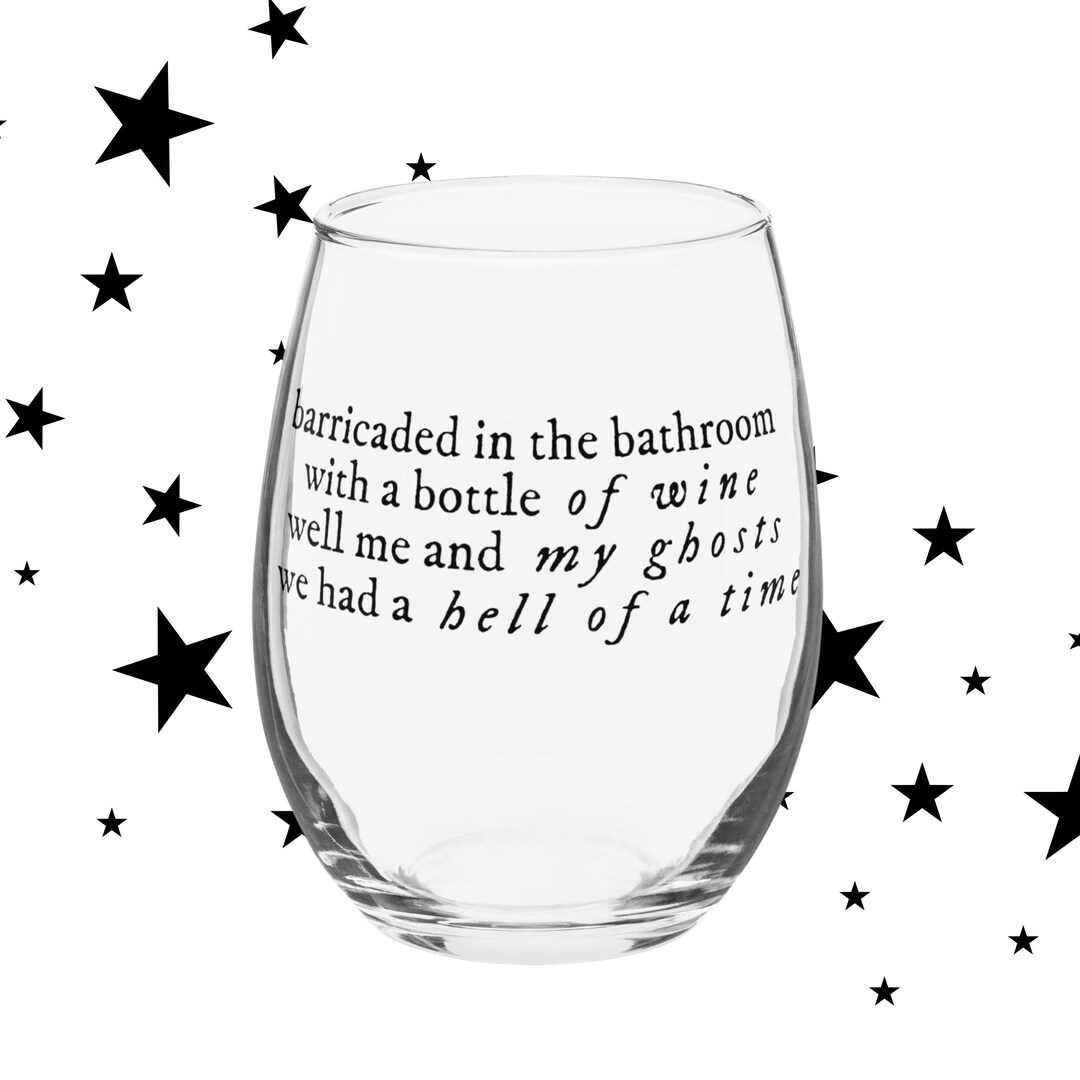 Florida!!! Barricaded in the Bathroom Wine Glass - Etsy