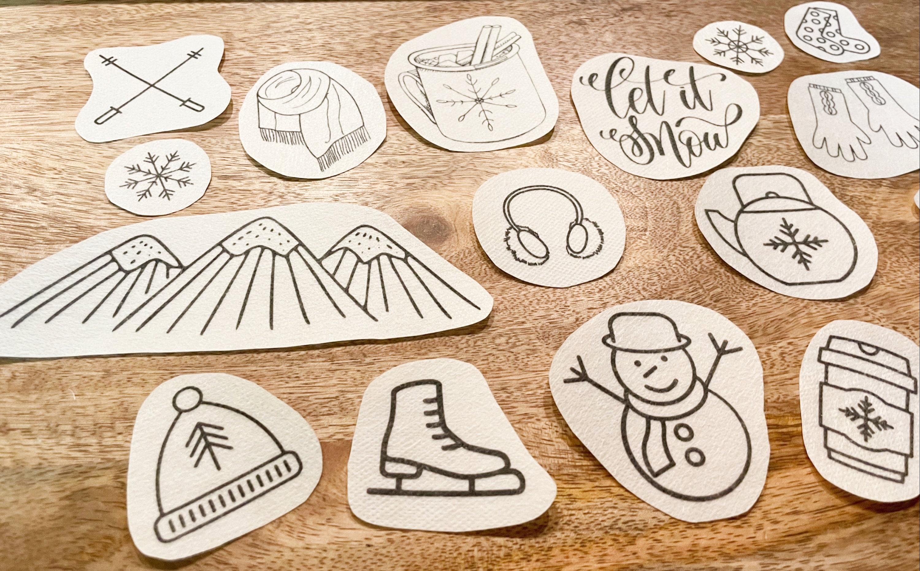 Stick and Stitch Embroidery Pattern, Winter, Snow, Seasonal, Holiday ...