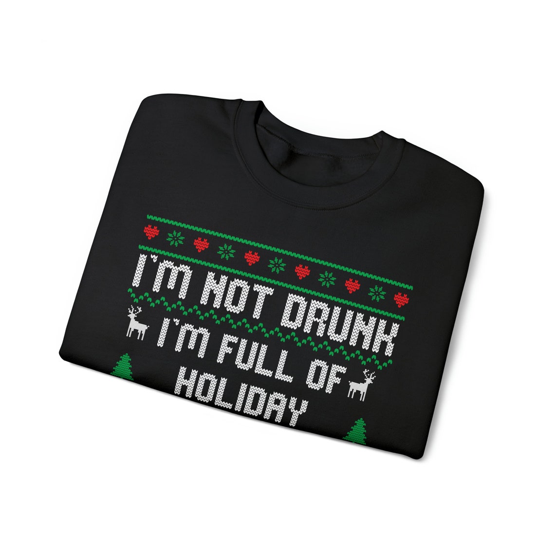 Unisex Full of Holiday Spirit Ugly Christmas Sweater, Ugly Sweater ...