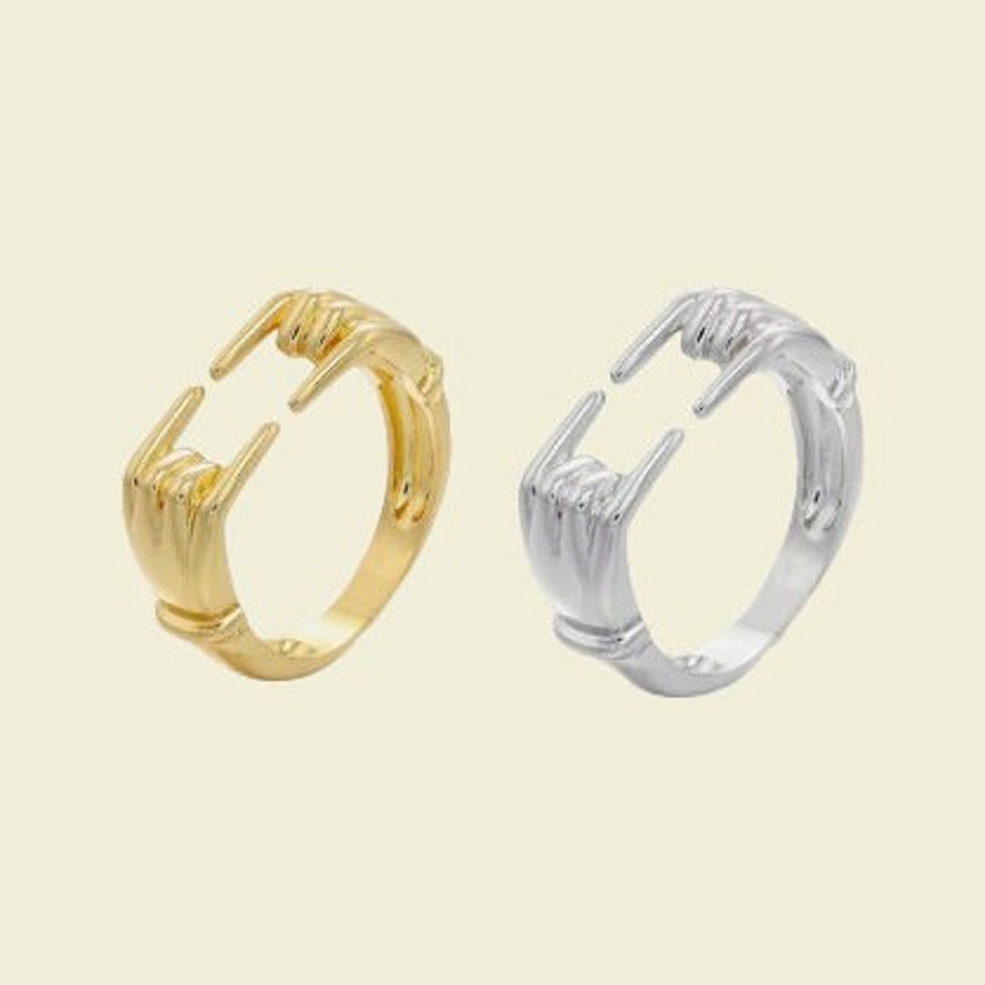 SQUAD Hand Sign Hand Gesture Stacking Ring Jewelry (unisex) | 1PC | One ...