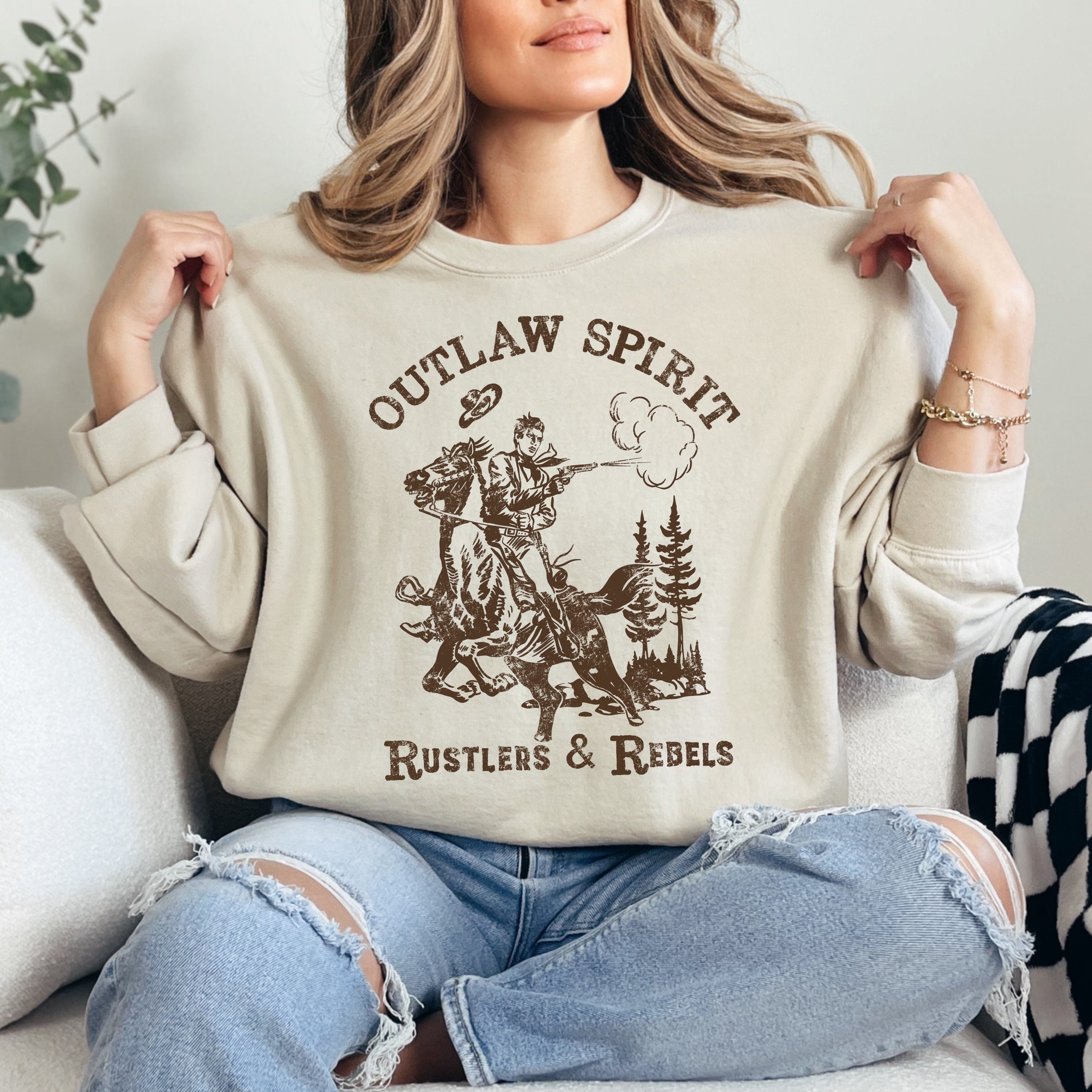 Wild West Outlaw Graphic Design -retro Cowboy Rustlers & Rebels ...