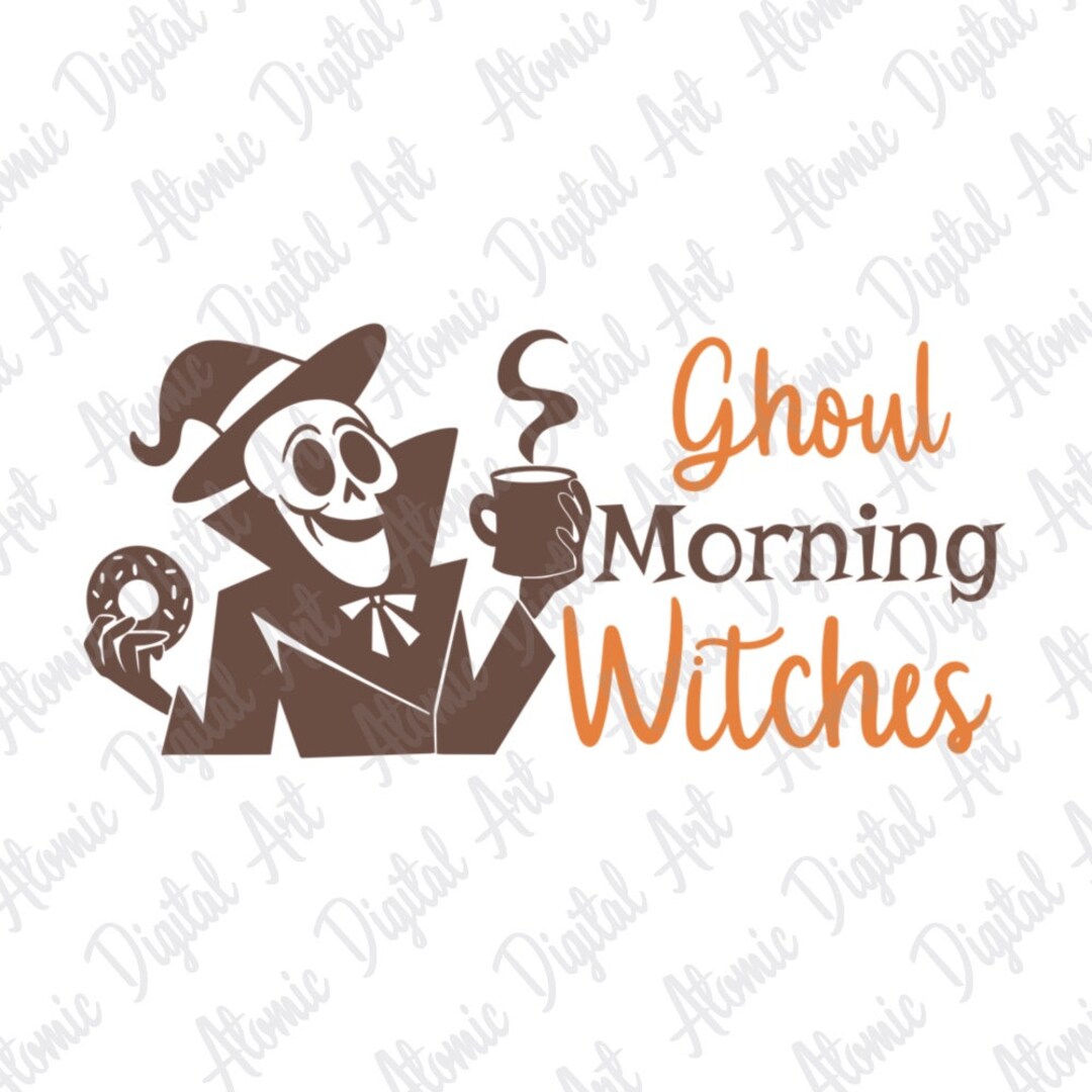 Retro Spooky Coffee Halloween Monster Digital Art for Sublimation ...