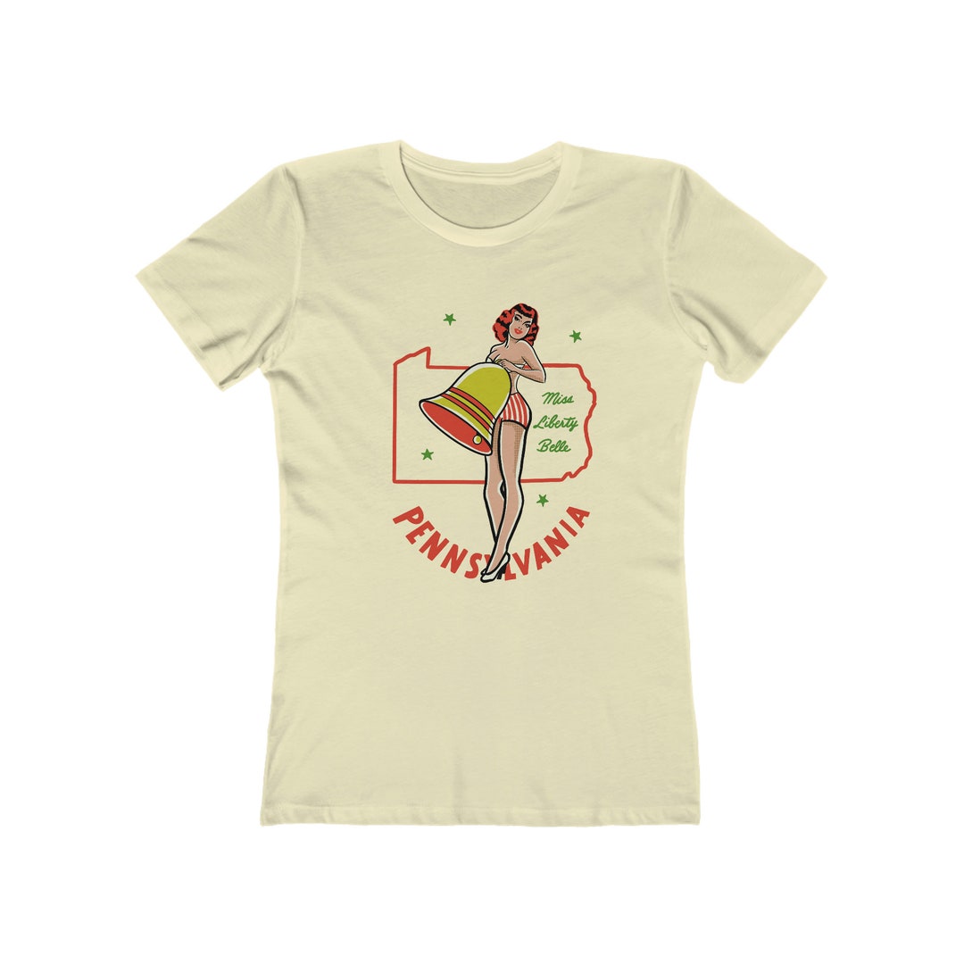 Pennsylvania Liberty Bell Pinup Ladies Fitted Premium Cream - Etsy
