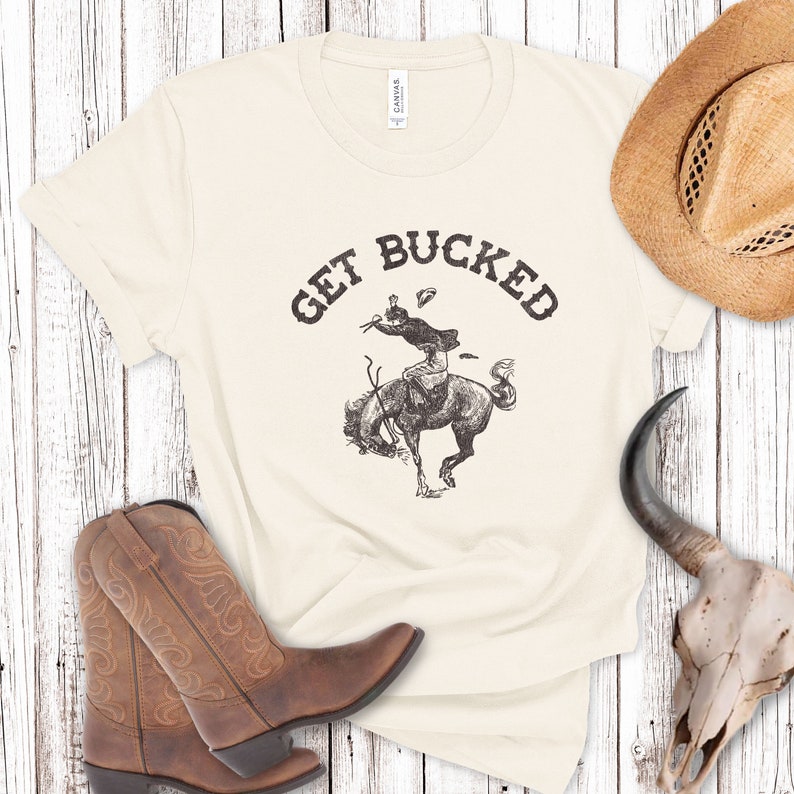 Vintage Cowboy Digital Art: get Bucked Retro Western Cowboy on a ...