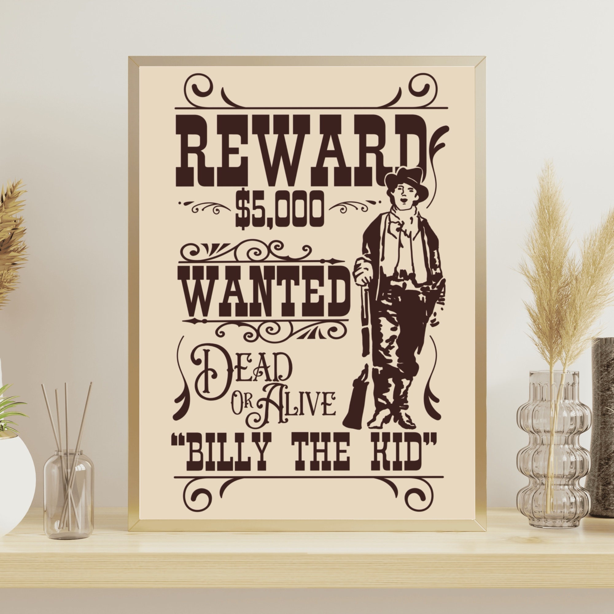 Billy the Kid Wanted Poster –retro Western Aesthetic Wall Art ...
