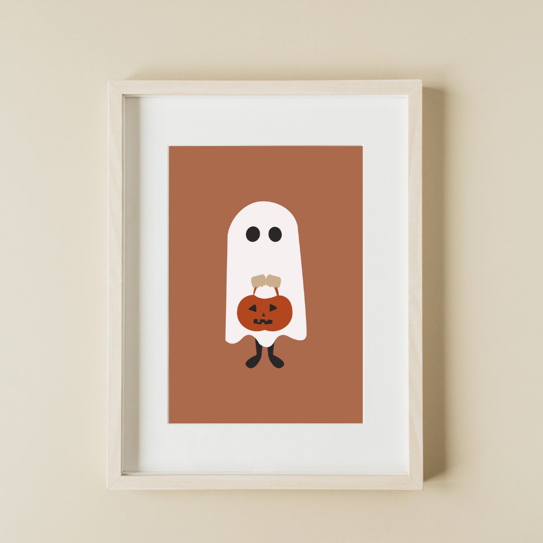 Halloween Poster, Halloween Printable, Ghost Trick of Treat Poster ...