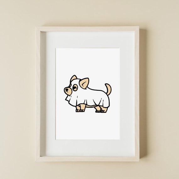 Halloween Ghost Dog Poster Printable Halloween Poster Dogs - Etsy