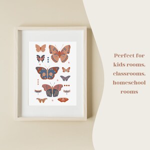 Butterfly Poster, Nursery Art, Digital Art Print, Kids Wall Art ...