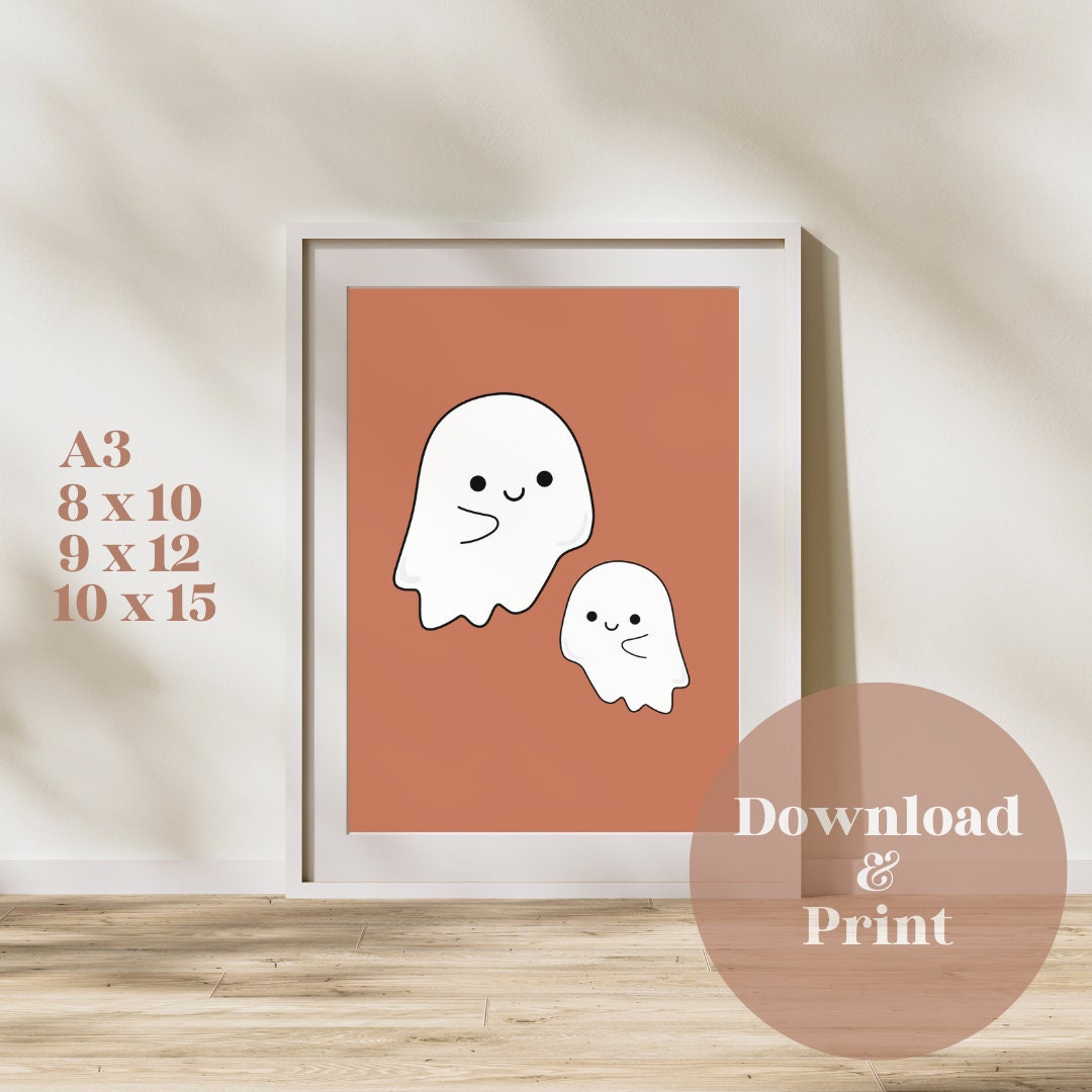Halloween Poster, Halloween Printable, Ghost Poster, Kids Halloween - Etsy